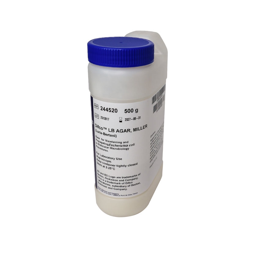 LB (Luria-Bertani) Agar Miller, Bottle, 500g